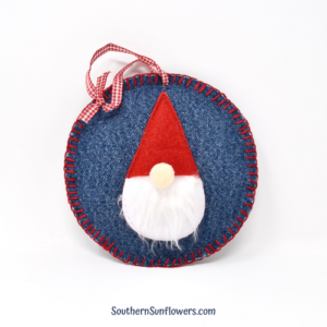 DIY Gnome Denim Christmas Ornament