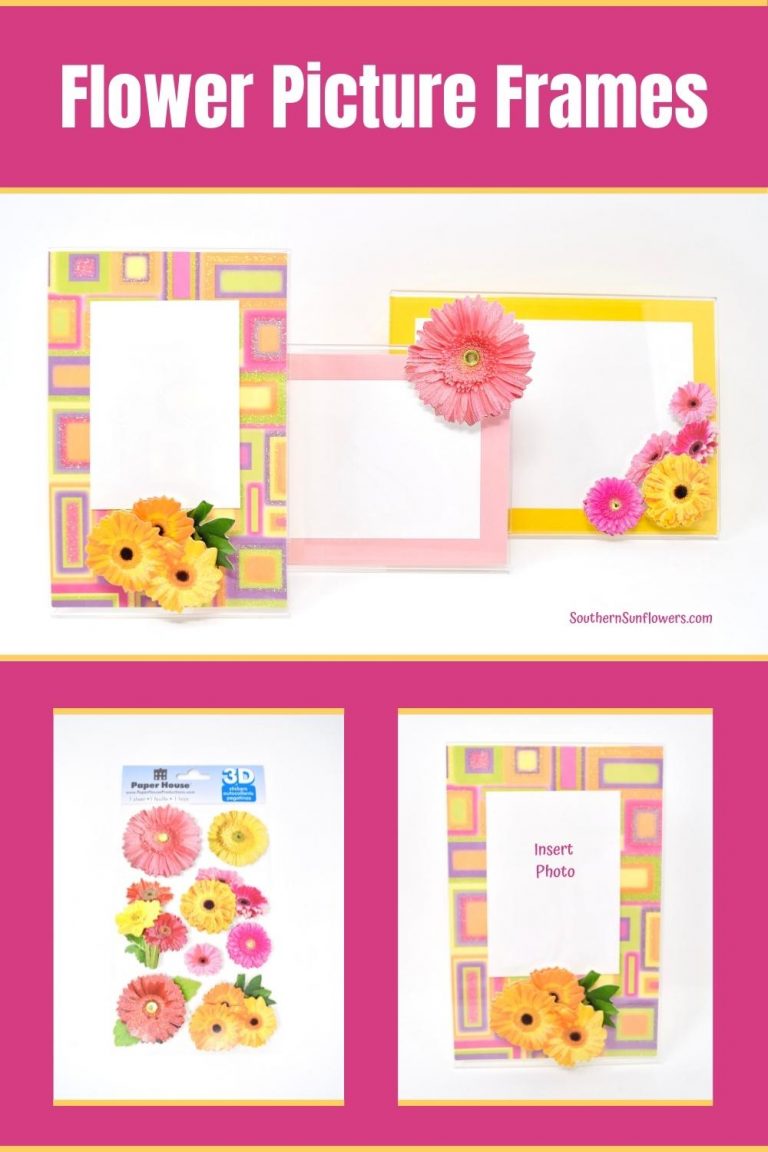 DIY Flower Picture Frames