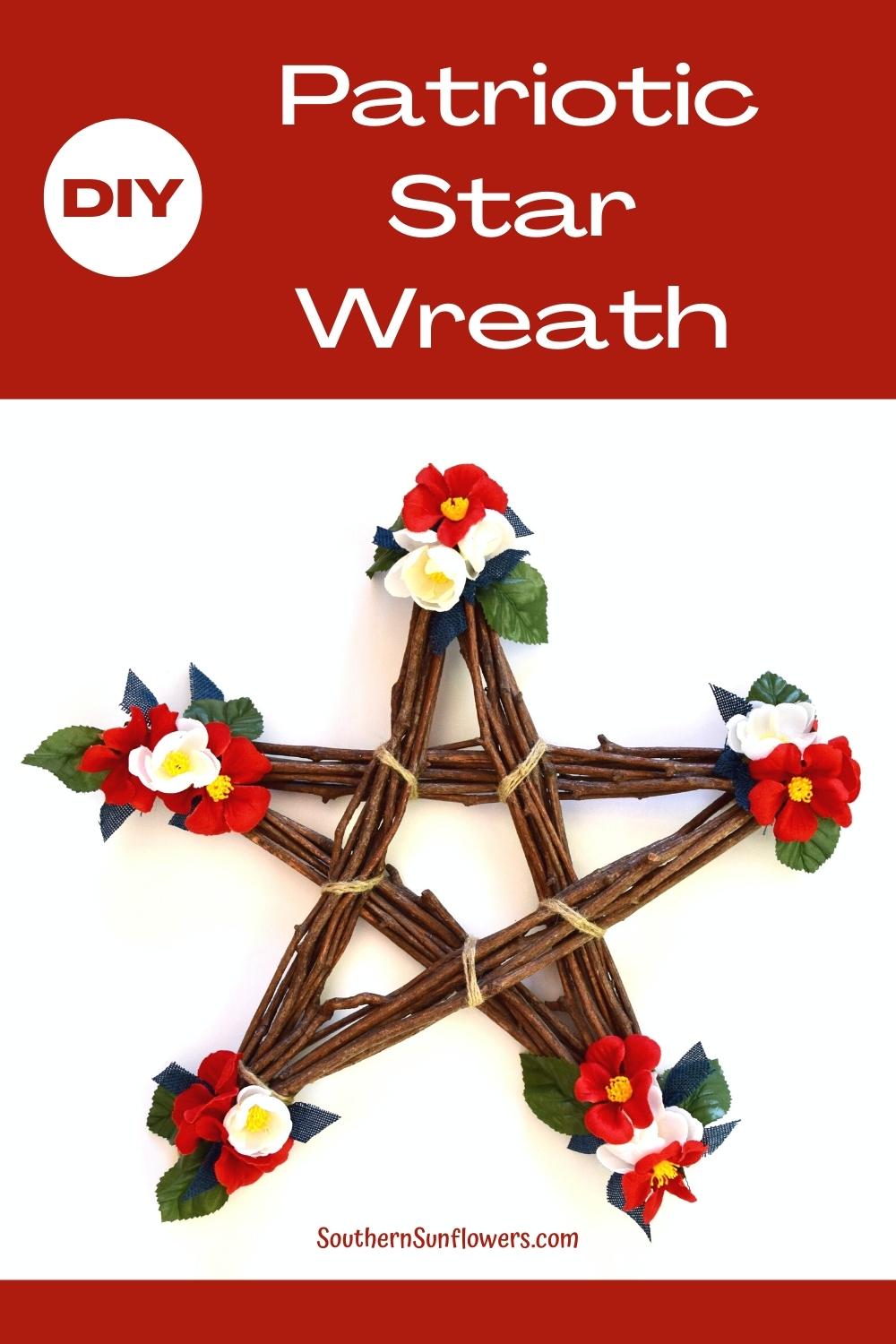 Patriotic Star Shaped Wreath DIY
