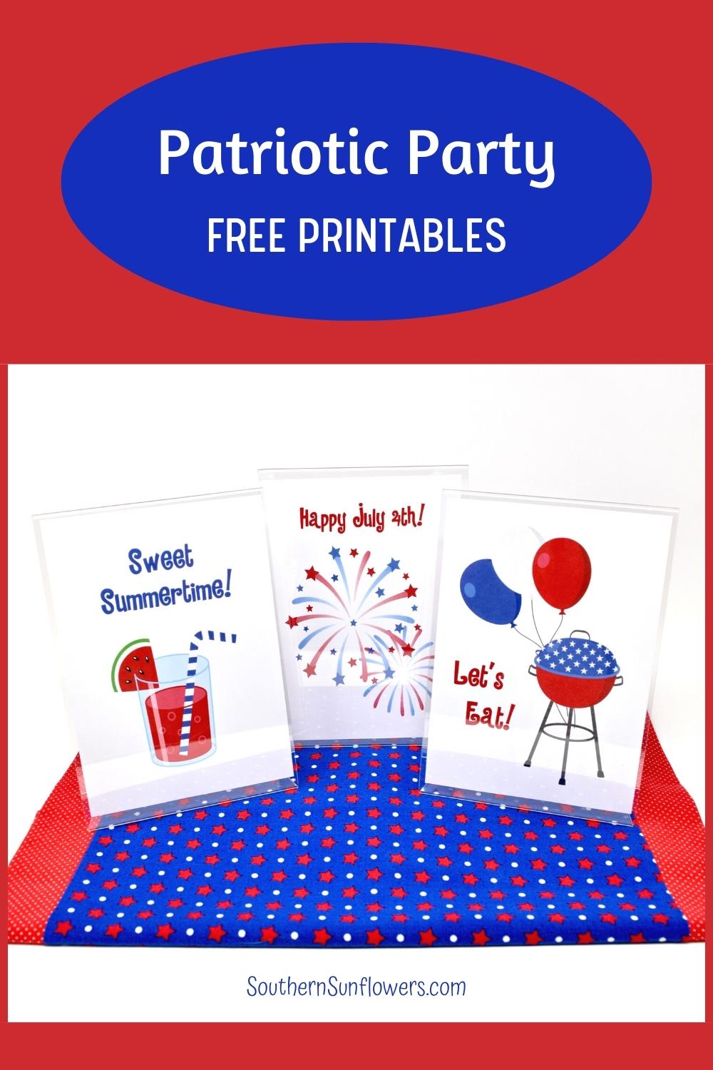 Patriotic Party Table Free Printables