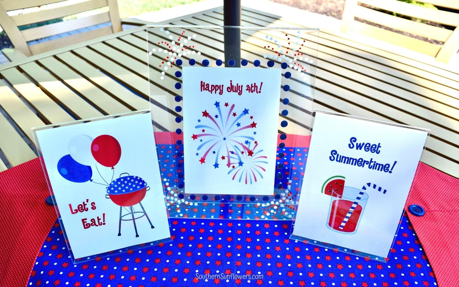Patriotic Party Table Free Printables
