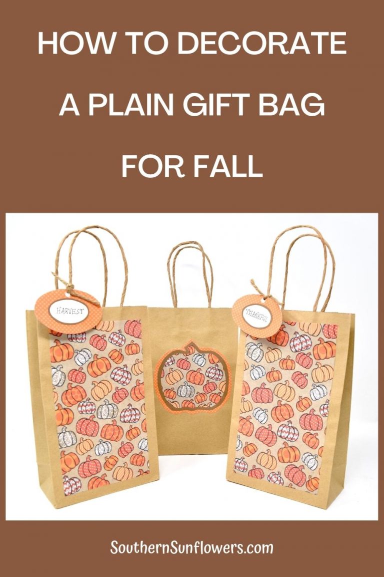 How to Decorate a Plain Paper Gift Bag for Fall