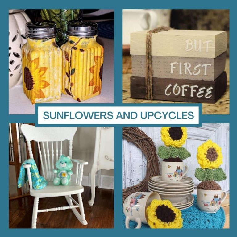 Sunflower and Upcycled Home Decor