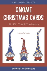 Gnome Christmas Cards - Free Printable