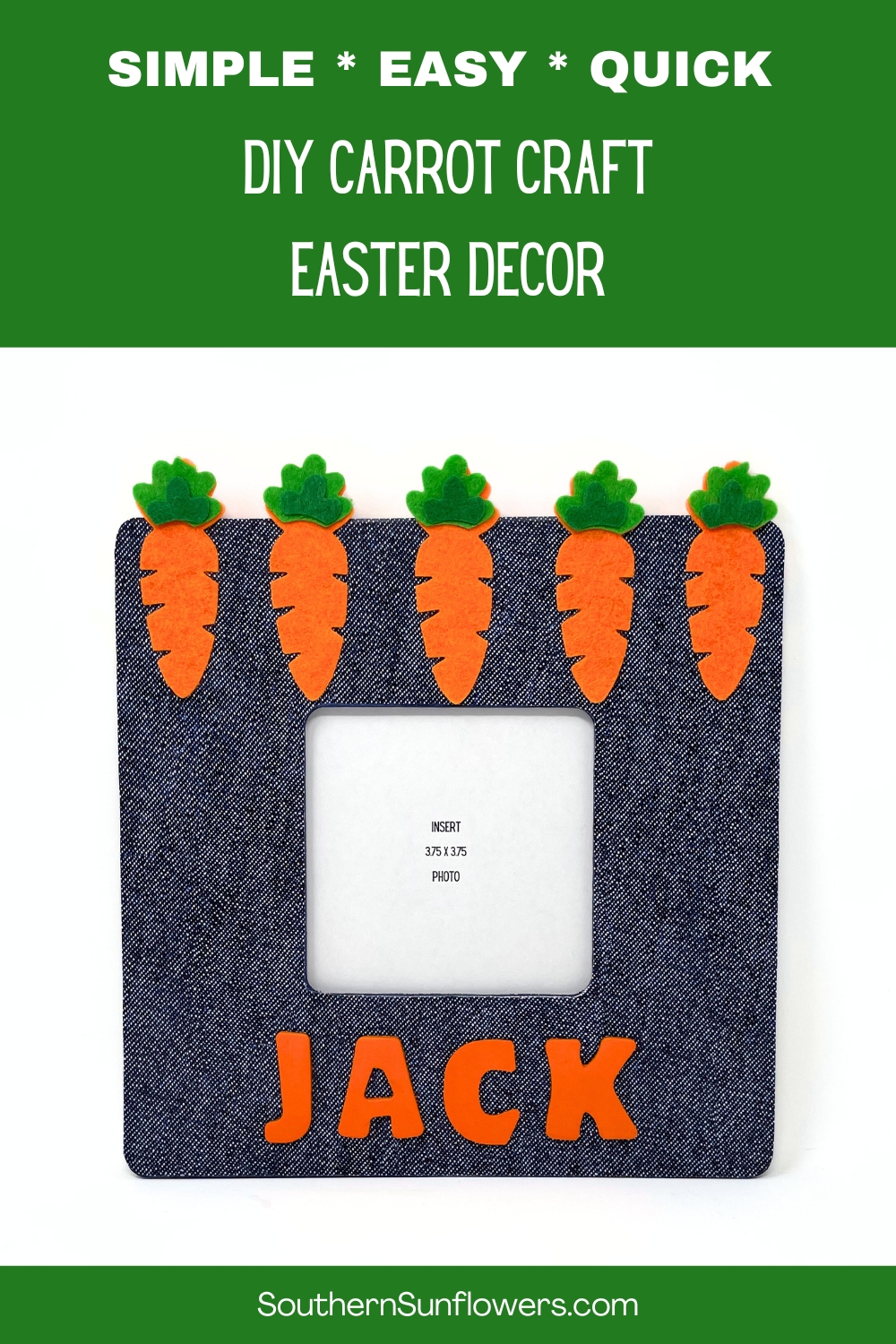 Easy Spring Carrot Craft for Cute Easter Decor