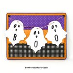 DIY Halloween Sign Craft Idea with BOO Ghosts