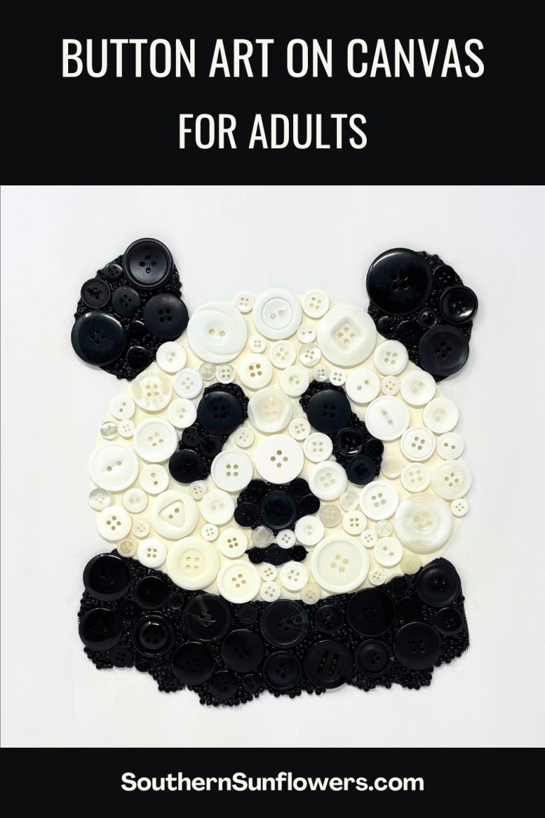 Easy DIY Button Art on Canvas - Tutorial for Adults