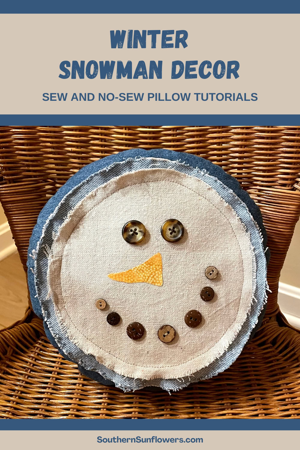 Easy DIY Snowman Craft Idea using Fabric Scraps